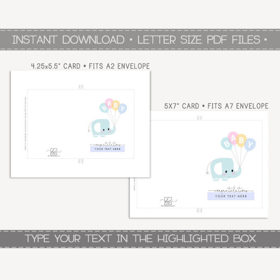 Editable & Printable Welcome Baby Card / Instant Download PDF - Etsy