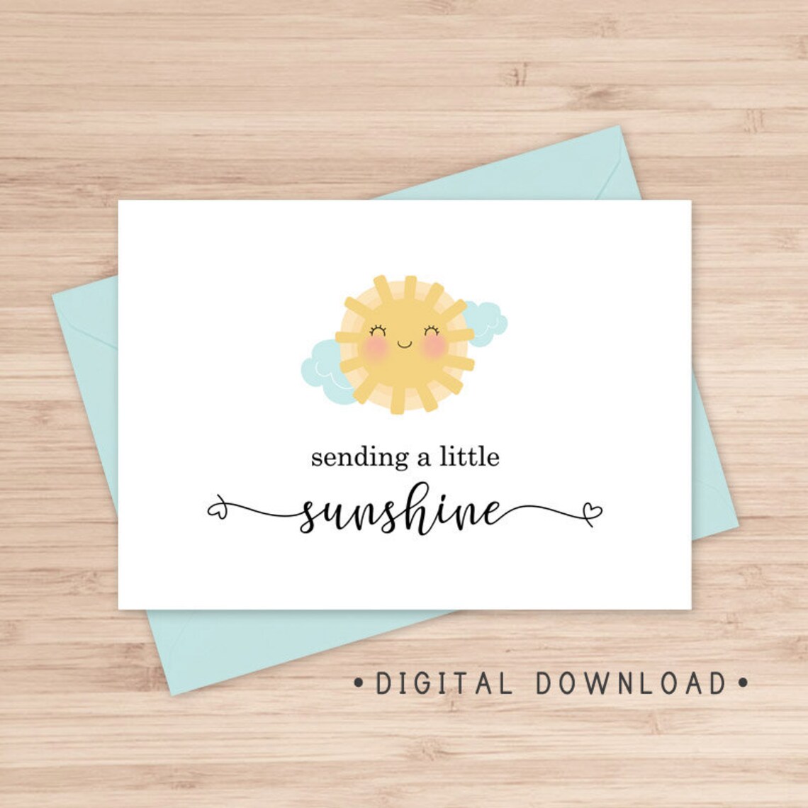 Sending A Little Sunshine Printable Card / Instant Download | Etsy