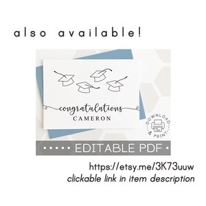 Congratulations Graduation Printable Card / Instant Download PDF / Card ...