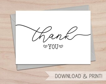 Thank You Printable Card / Instant Download PDF / Eucalyptus | Etsy