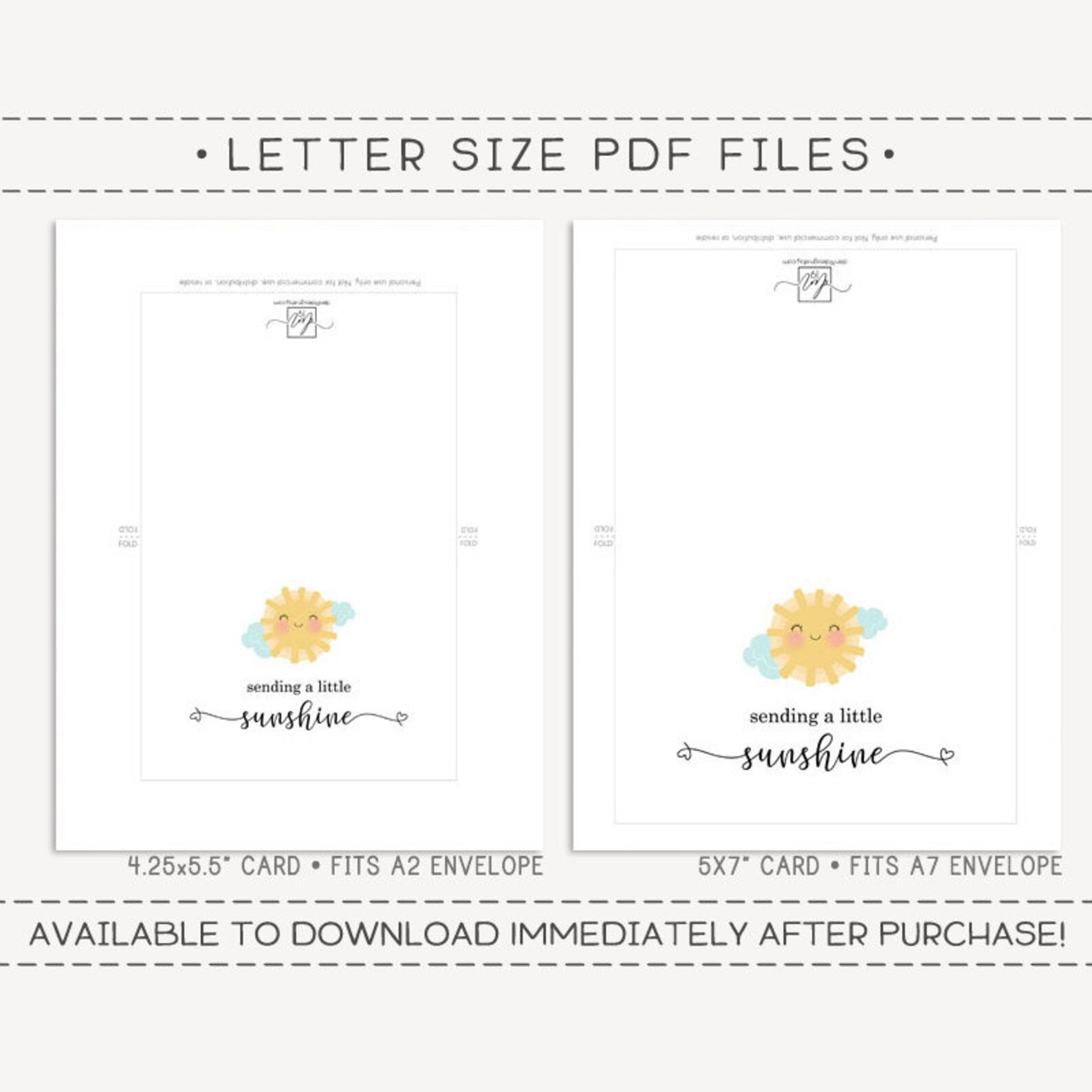 Sending A Little Sunshine Printable Card / Instant Download - Etsy