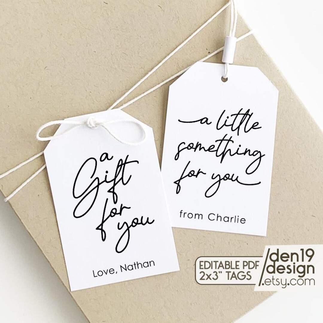 Editable & Printable Gift Tags / A Gift for You Tag / A Little ...