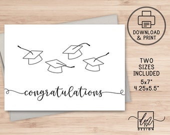 Congratulations Graduation Printable Card / Instant Download | Etsy