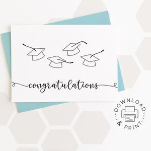 Congratulations Graduation Printable Card / Instant Download PDF / Card ...