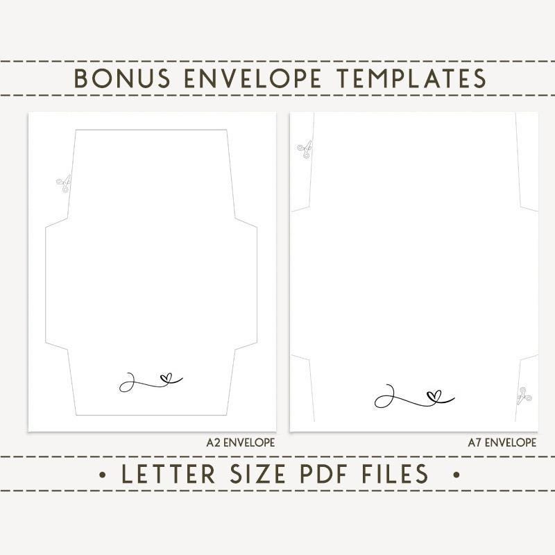 Happy Birthday Printable Card and Envelope / Instant Download PDF ...