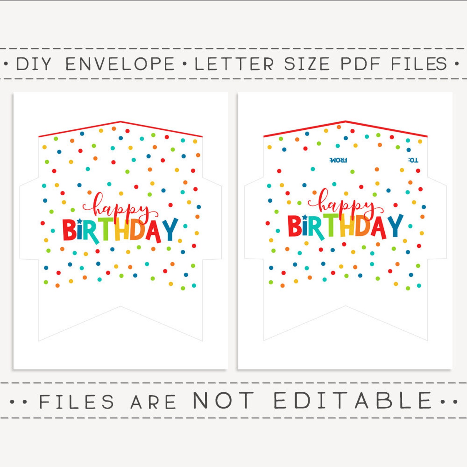 Printable Birthday Money Gift Envelope / DIY Gift Cash Holder / Instant ...