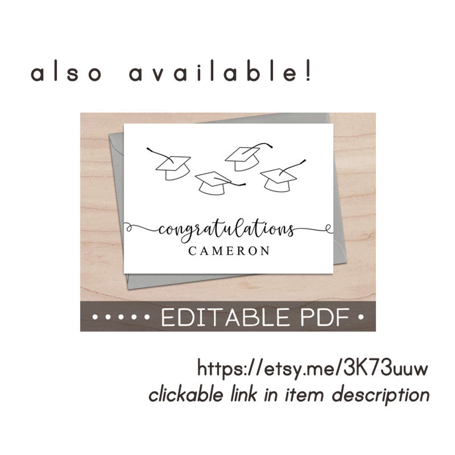 Congratulations Graduation Printable Card / Instant Download | Etsy