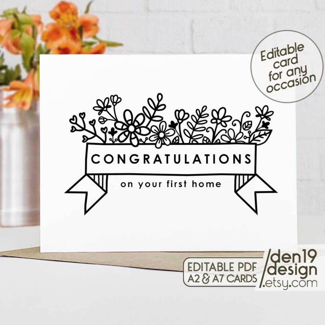 All Occasion Editable & Printable Card / Instant Download PDF ...