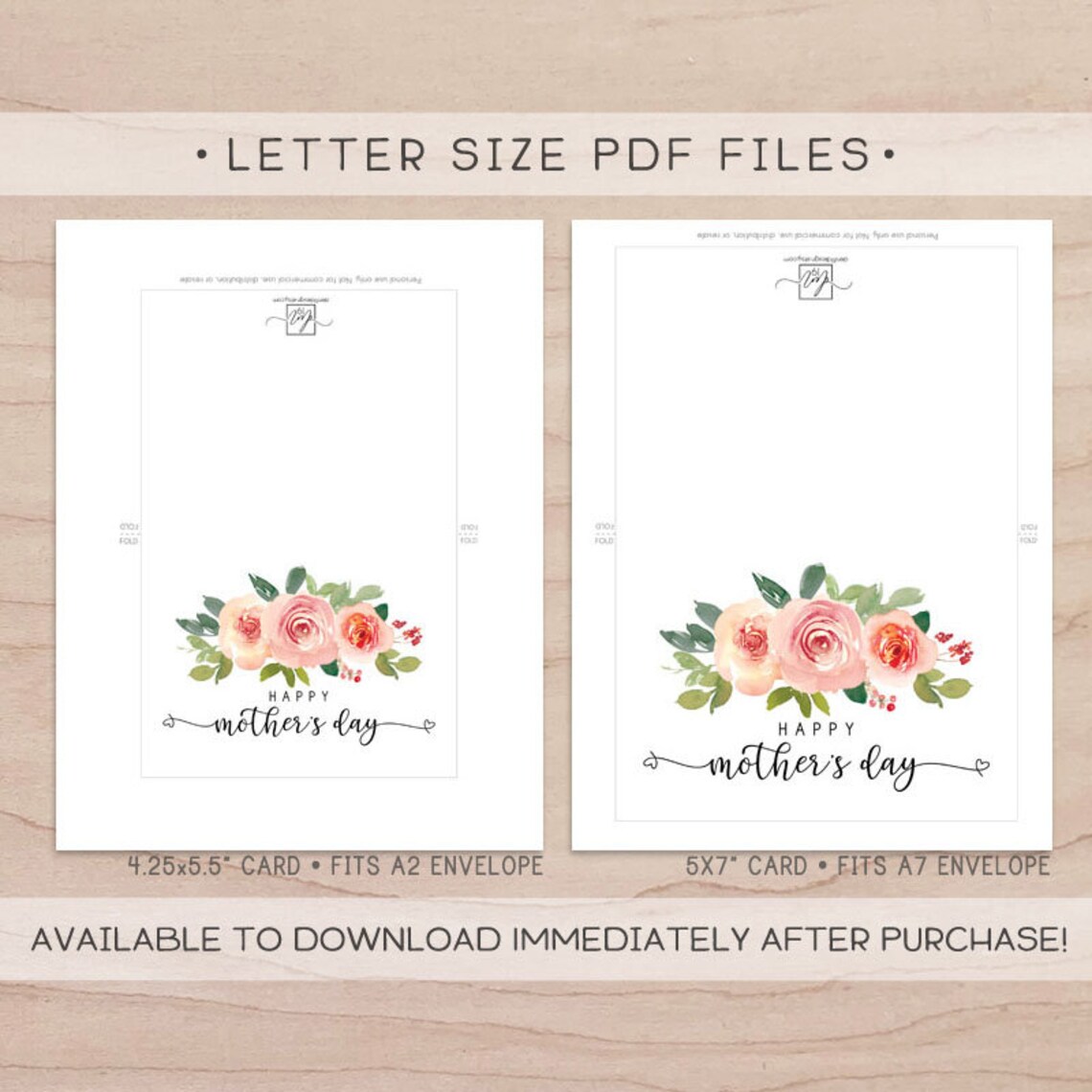 Happy Mother's Day Printable Card / Floral Printable Card | Etsy