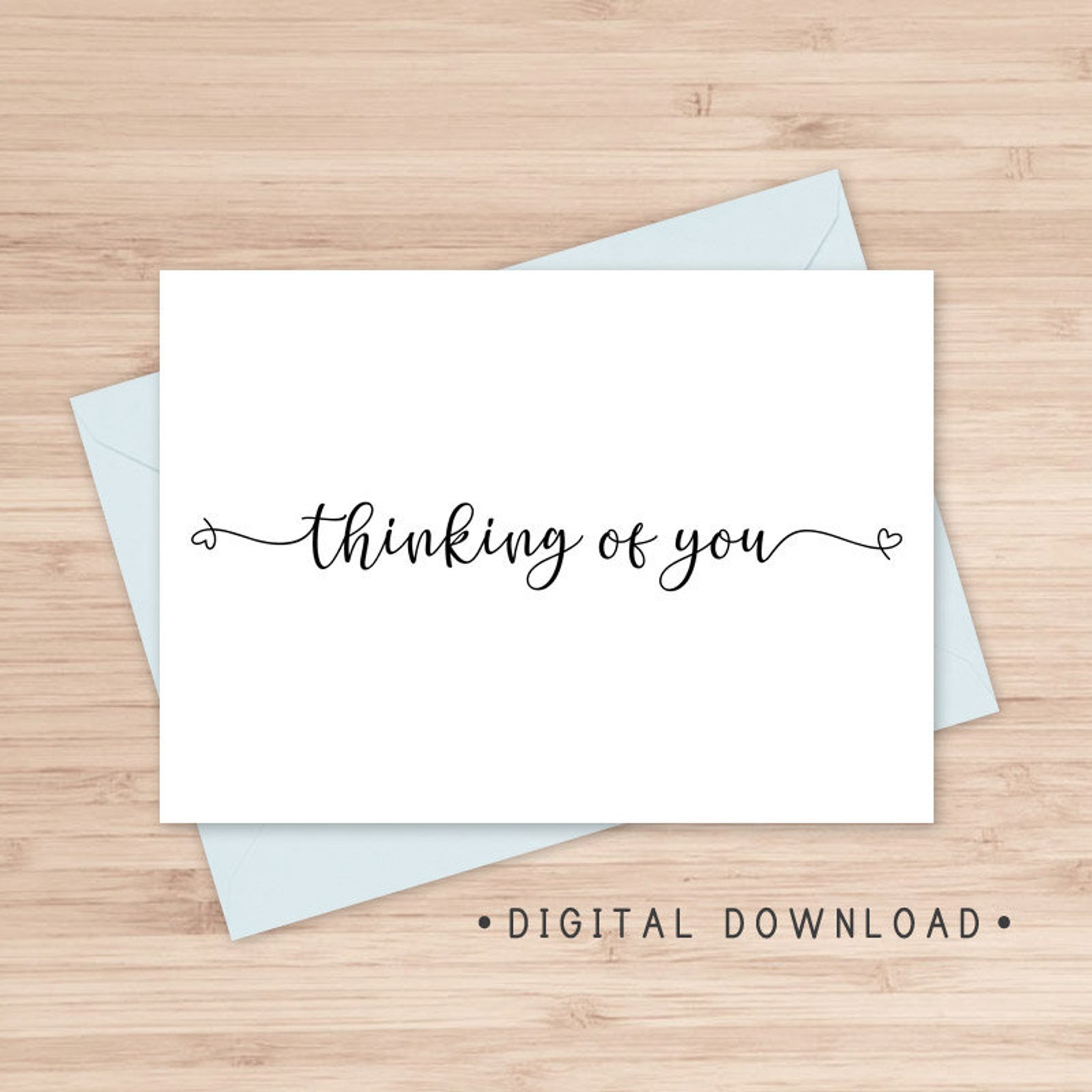 Thinking of You Printable Card / Instant Download PDF / Card | Etsy