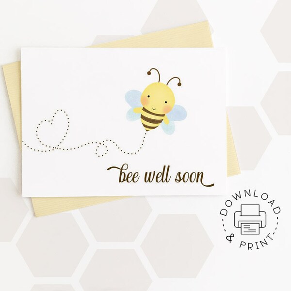 Bee Well Soon Card - Etsy
