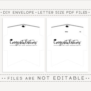 Printable Graduation Money Gift Envelope / Cash Holder / Instant ...
