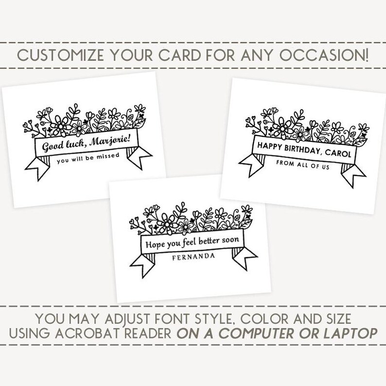 All Occasion Editable & Printable Card / Instant Download PDF ...
