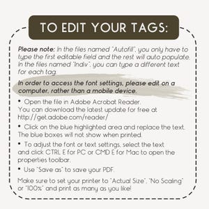 Editable & Printable Gift Tags / A Gift for You Tag / Favor Tag ...