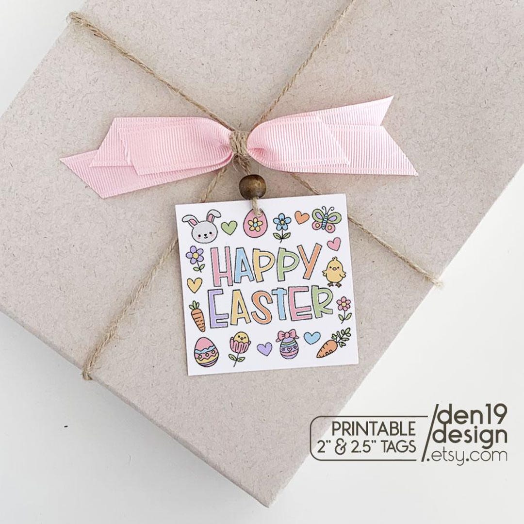 Printable Happy Easter Gift Tag - Etsy