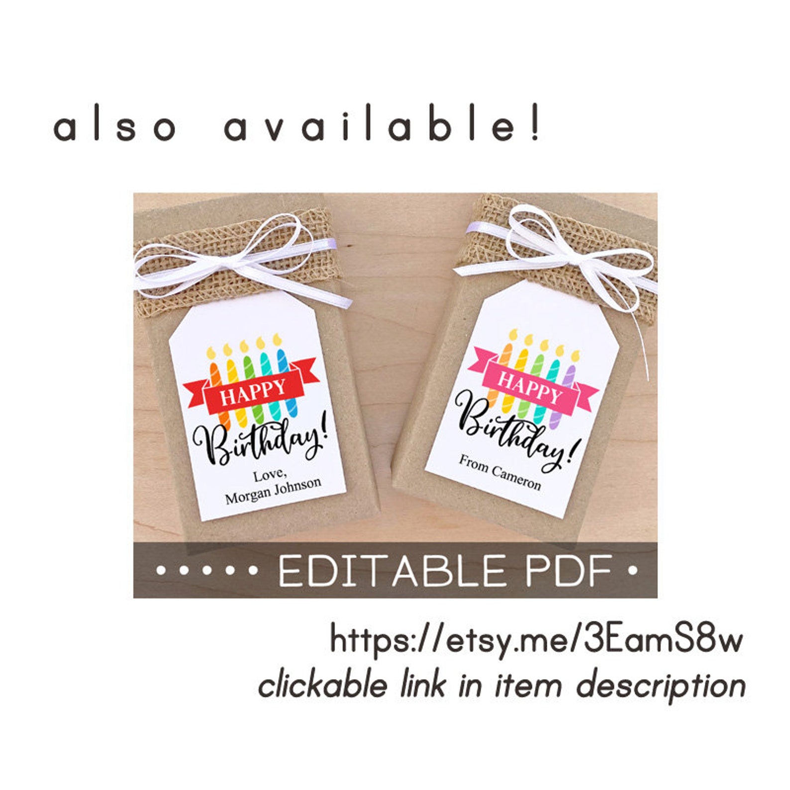 Printable Gift Tags / Happy Birthday Gift Tag / Birthday Gift - Etsy