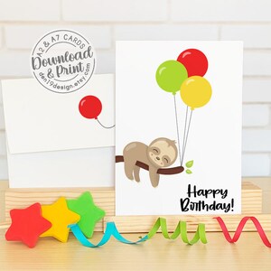 Happy Birthday Printable Card and Envelope / Instant Download PDF ...