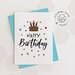 Set of 4 Printable Birthday Cards / Happy Birthday Card / - Etsy