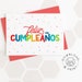 Feliz Cumpleaños / Happy Birthday Printable Card / Instant Download PDF ...