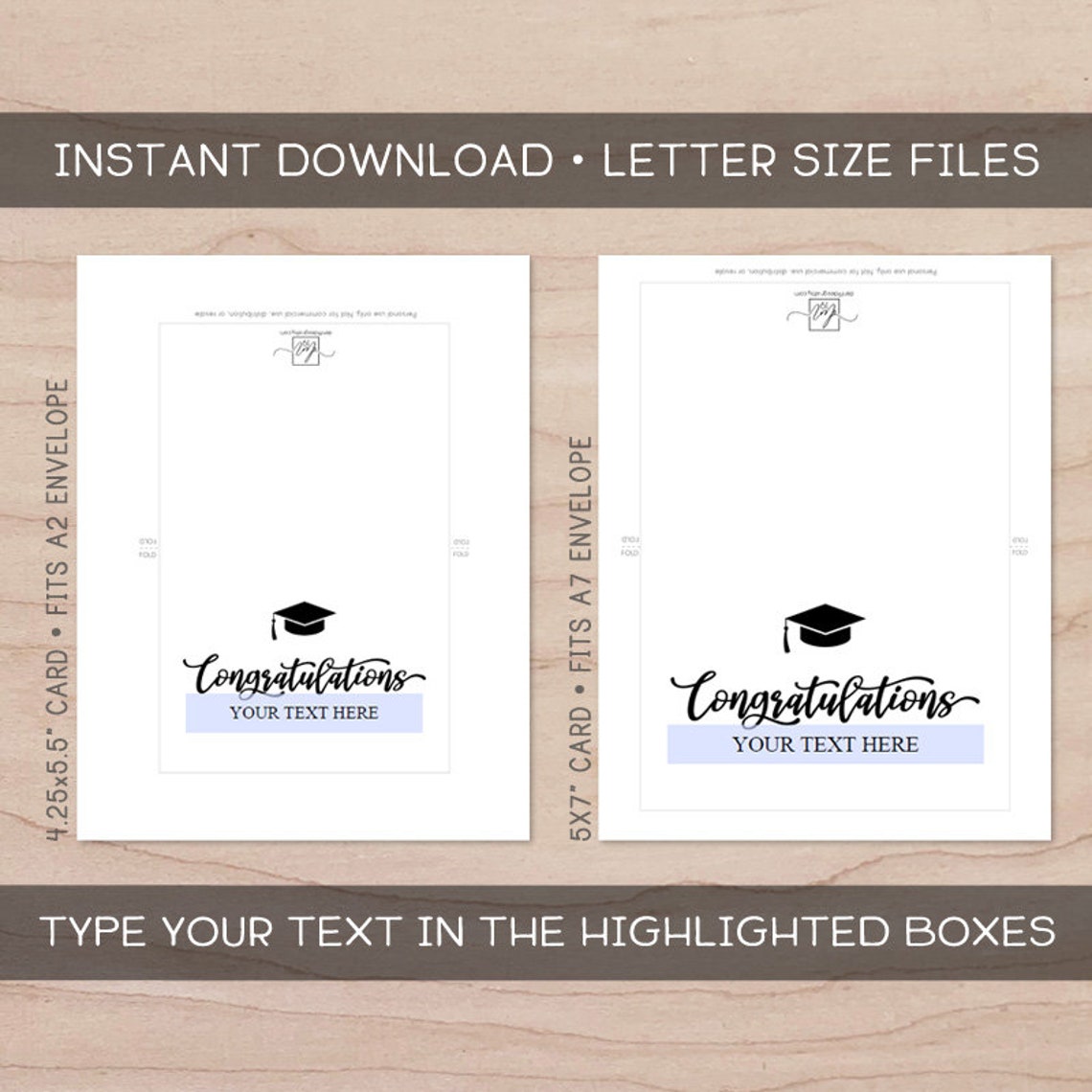 Editable & Printable Graduation Card / Instant Download PDF / | Etsy