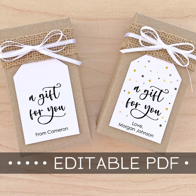 Editable & Printable Gift Tags / A Gift for You Tag / Favor - Etsy
