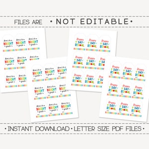 Printable Gift Tags / Have A Bright Year & Happy 1st Day of School ...