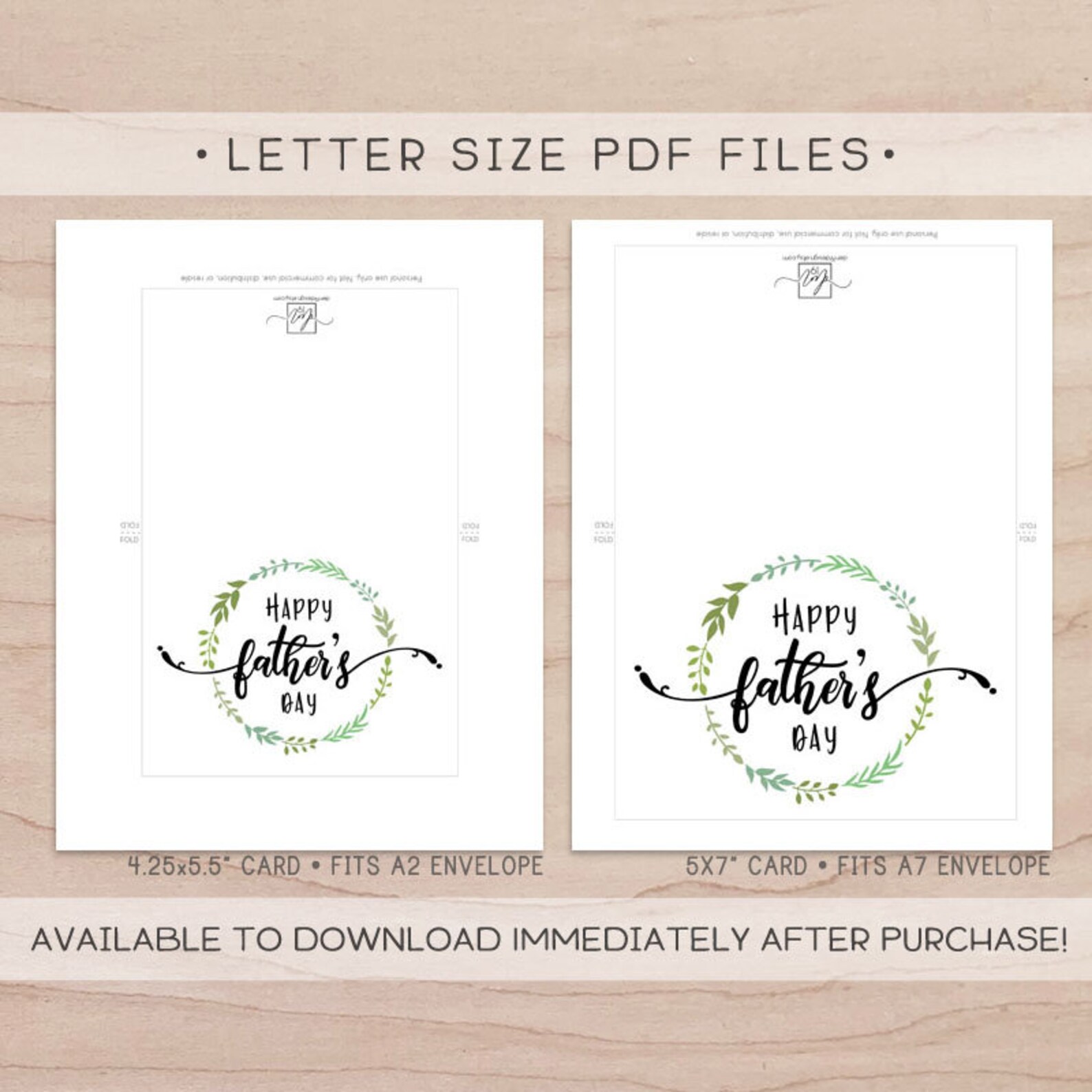 Happy Father's Day Printable Card / Instant Download PDF / | Etsy