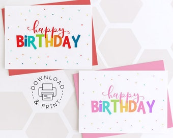 Happy Birthday Card Printable Instant Birthday Card Friend - Etsy