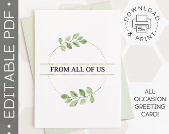 All Occasion Editable & Printable Card / Instant Download PDF ...