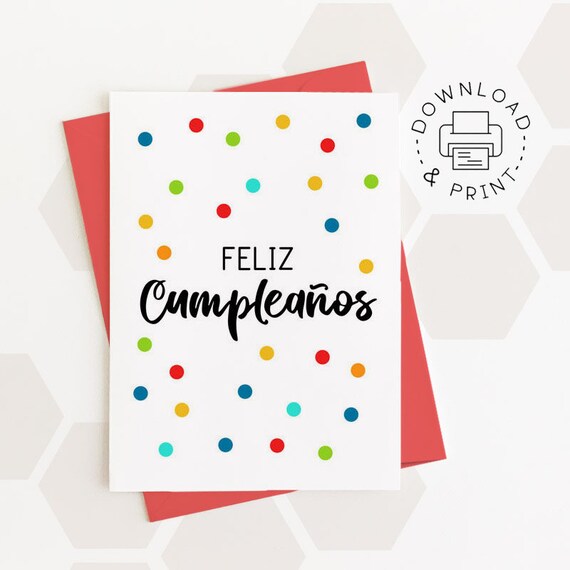 Spanish Birthday Cards Printable