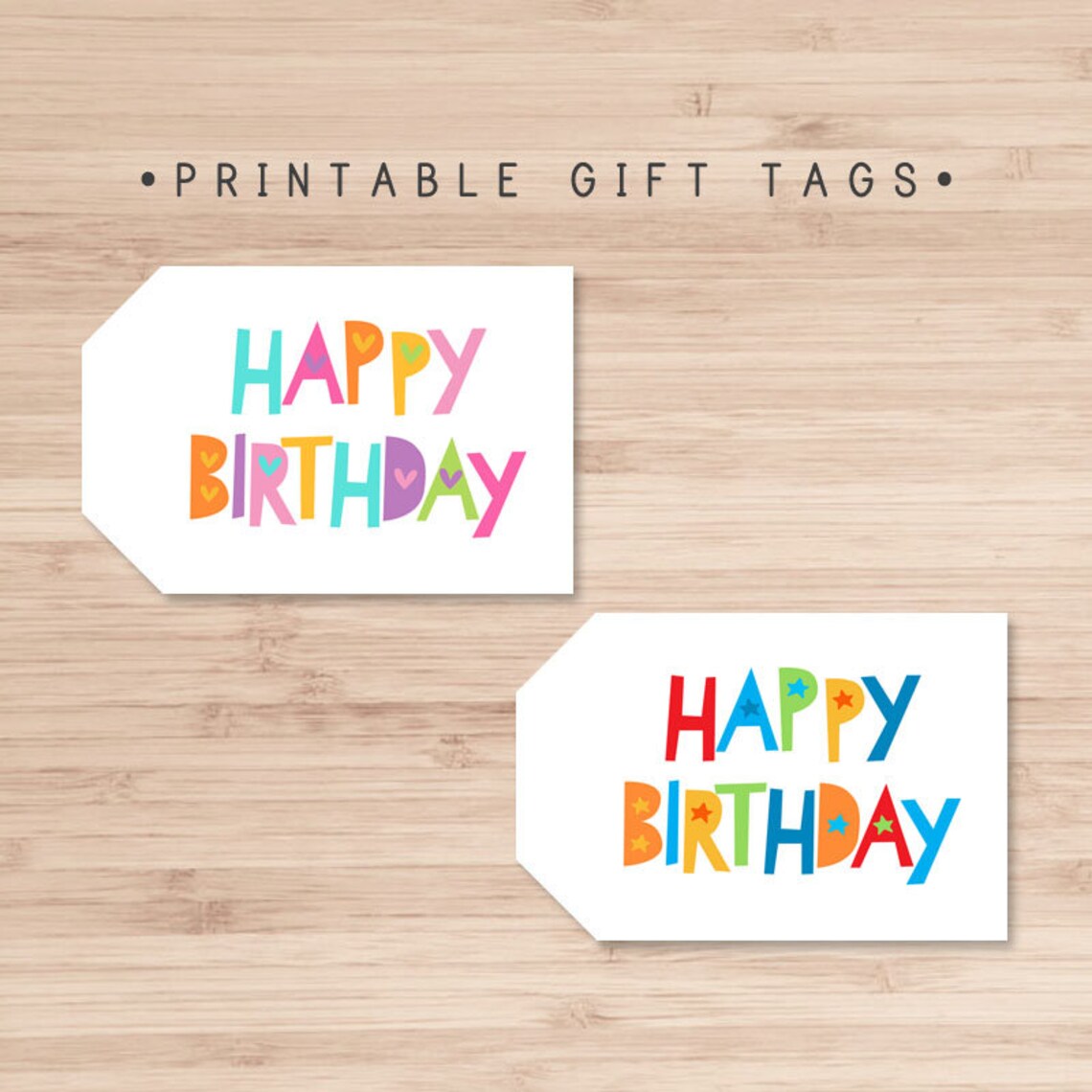 Printable Gift Tags / Happy Birthday Gift Tag / Birthday Gift | Etsy