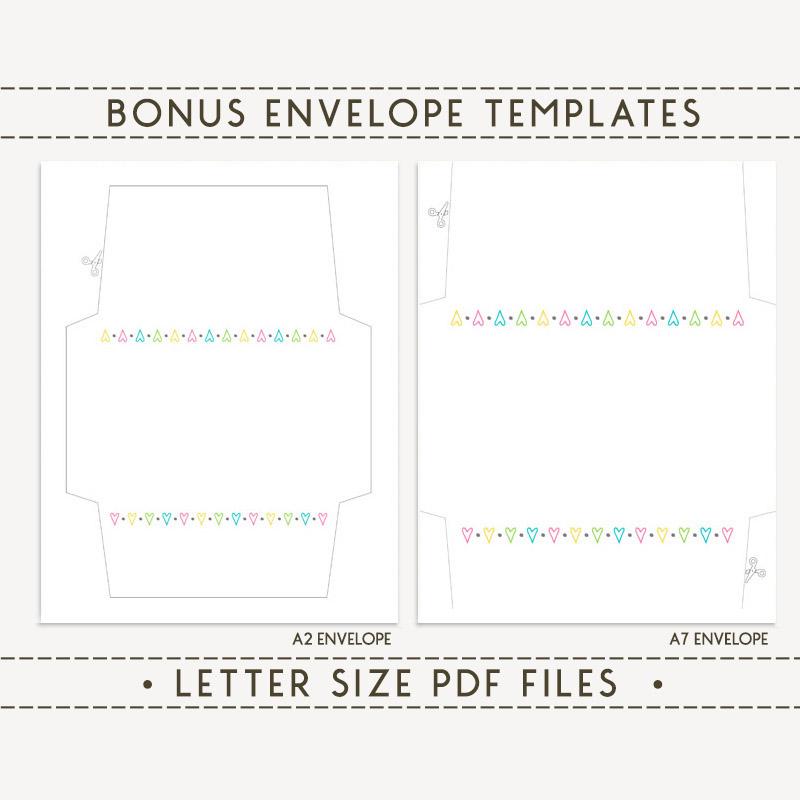 Happy Birthday Printable Card and Envelope / Instant Download PDF ...