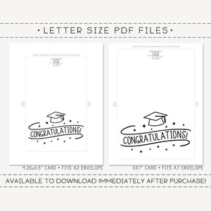 Congratulations Graduation Printable Card / Instant Download PDF / Card ...
