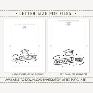Congratulations Graduation Printable Card / Instant Download PDF / Card ...