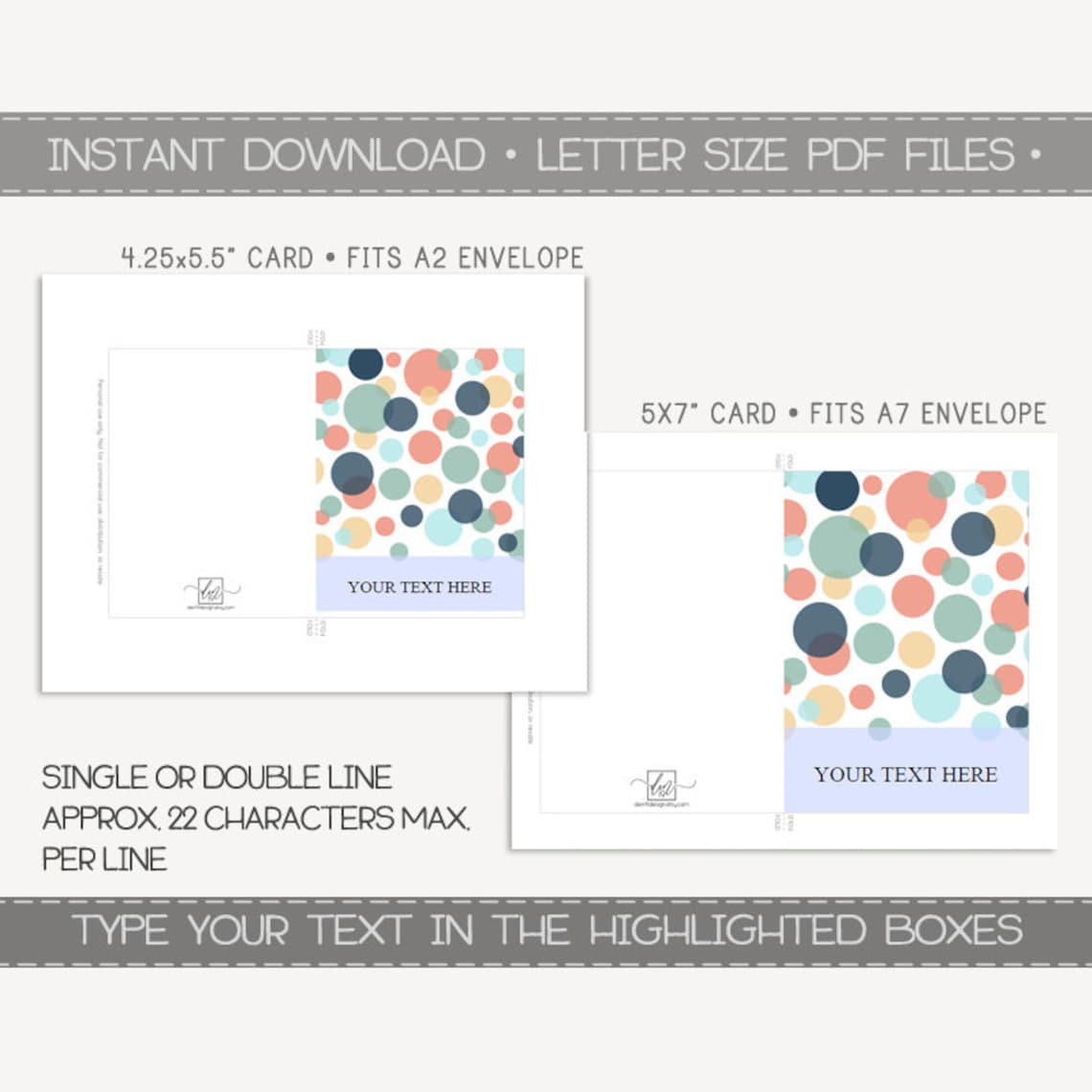 All Occasion Editable & Printable Card / Instant Download PDF - Etsy