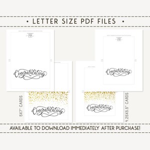 Congratulations Printable Card / Instant Download PDF / Card Template ...