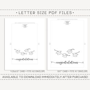 Congratulations Graduation Printable Card / Instant Download PDF / Card ...