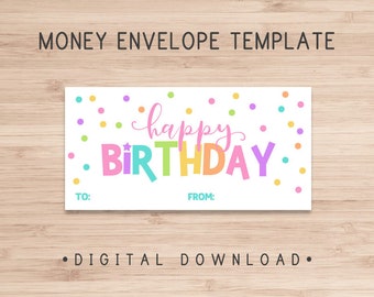 Printable Birthday Money Gift Envelope / Instant Download PDF | Etsy