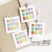 Printable Happy Birthday Gift Tags: Colorful Square Labels (PDF) - Etsy