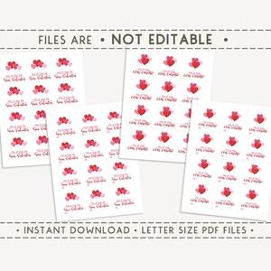 Printable Gift Tags / Spanish Valentine's Day Favor Tags / Feliz Día De ...