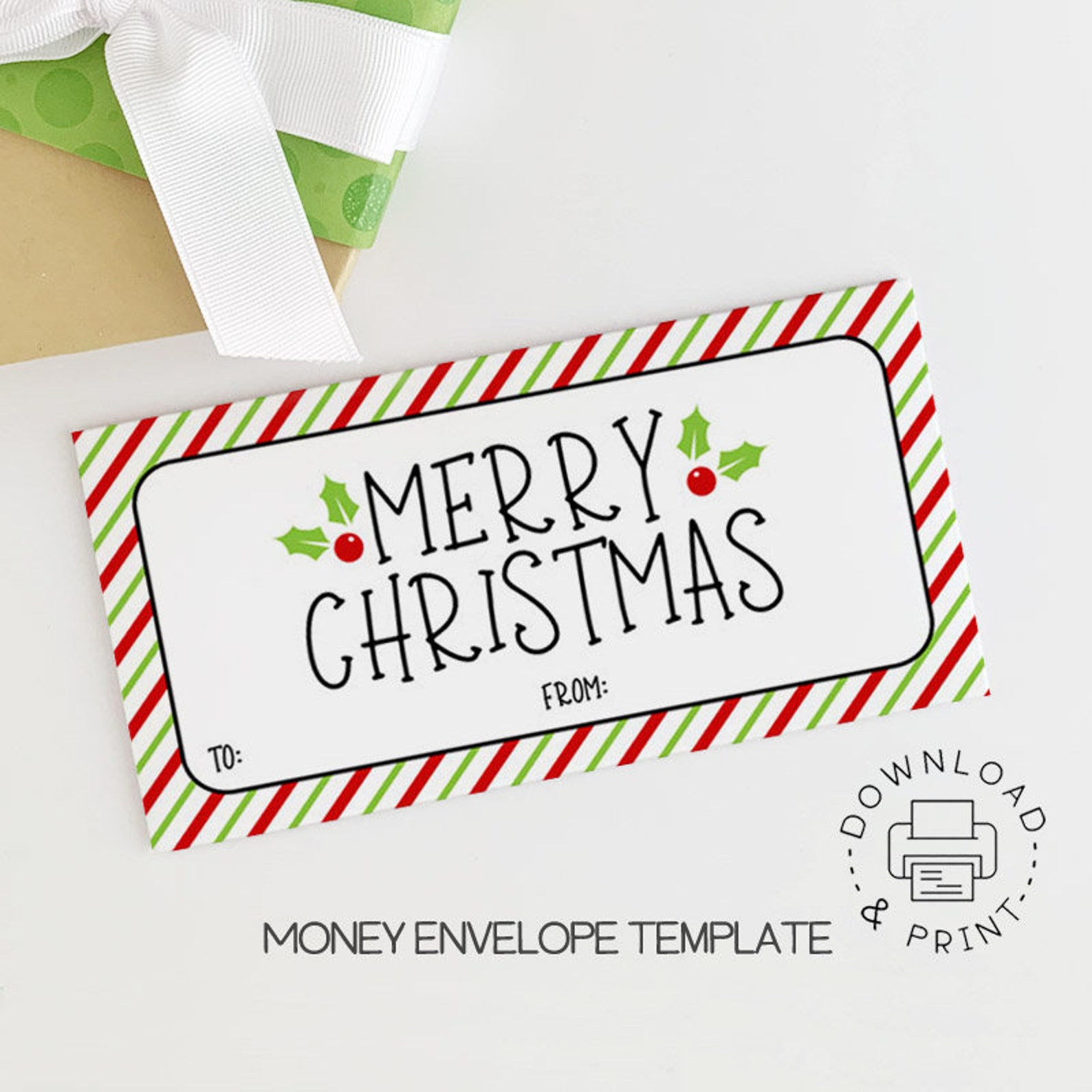 Printable Christmas Money Gift Envelope / Instant Download PDF - Etsy