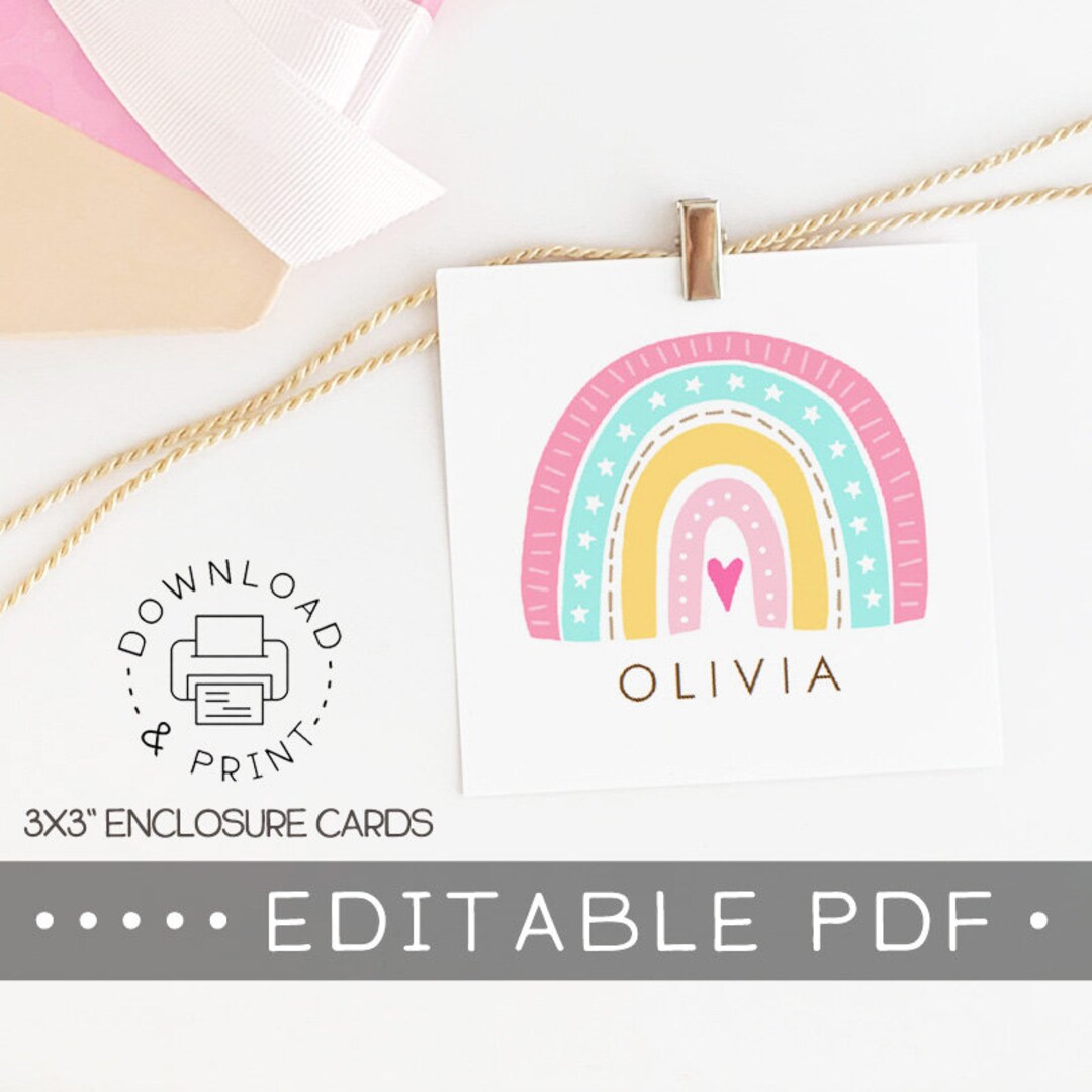 Editable & Printable Enclosure Cards - Etsy
