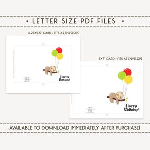 Happy Birthday Printable Card and Envelope / Instant Download PDF ...