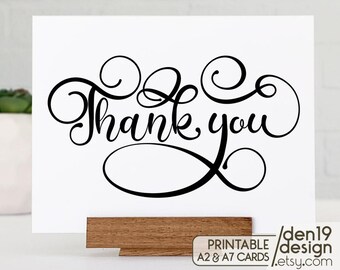 Thank You Printable Card / Instant Download PDF / Thank You ...