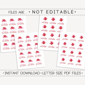 Printable Gift Tags / Spanish Valentine's Day Favor Tags / Feliz Día De ...