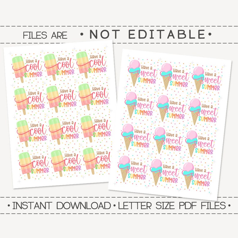 Printable Summer Gift Tags / Instant Download / Have A Cool - Etsy