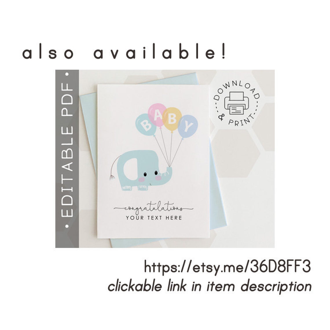 Congratulations Printable Card / Instant Download PDF / New - Etsy