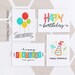 Set of 4 Printable Birthday Cards / Happy Birthday Card / - Etsy