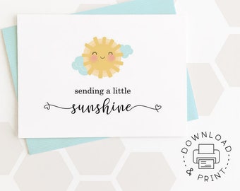 Sending a Little Sunshine Digital Download Card Thinking of You Card ...