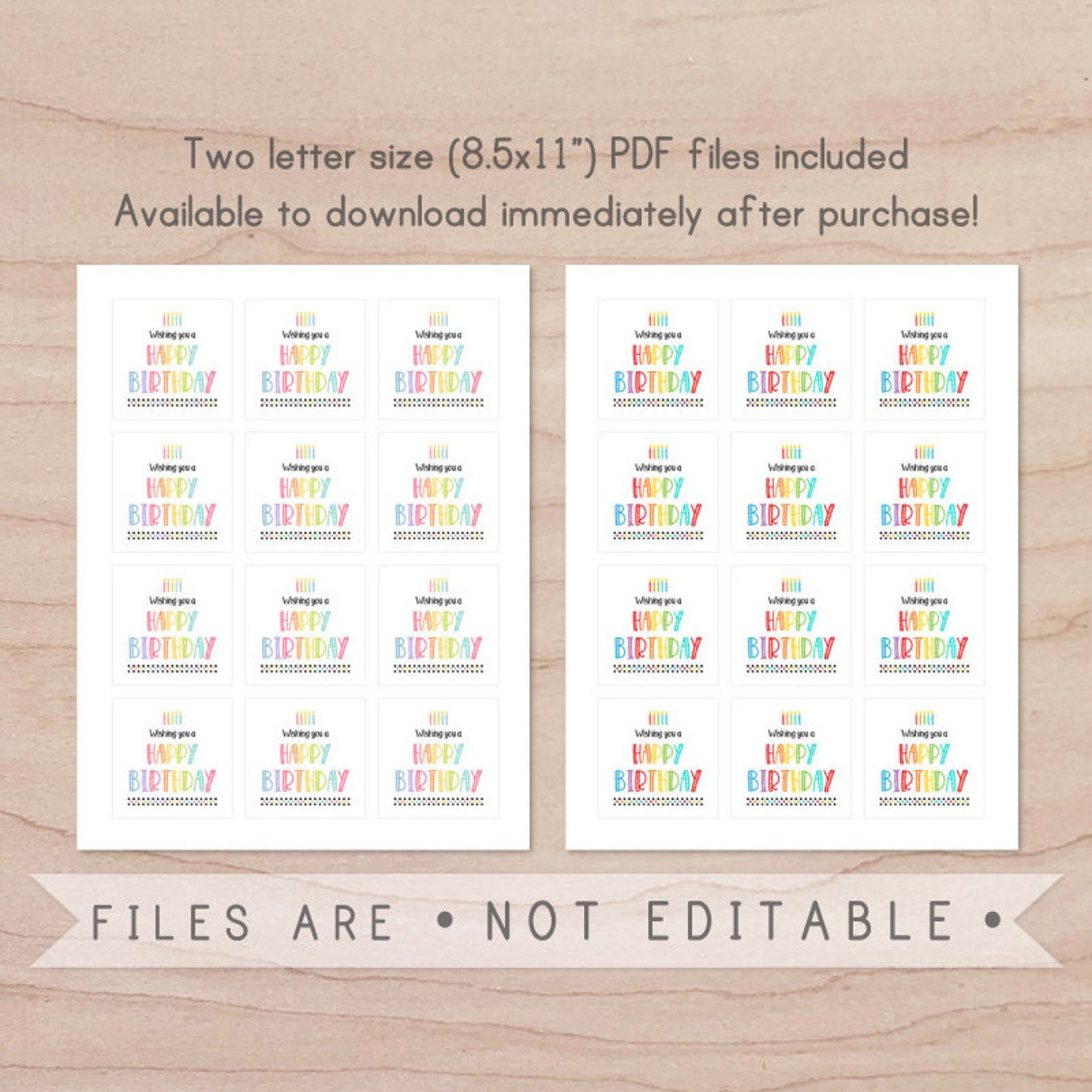 Printable Gift Tags / Happy Birthday Gift Tags / Gift Labels - Etsy